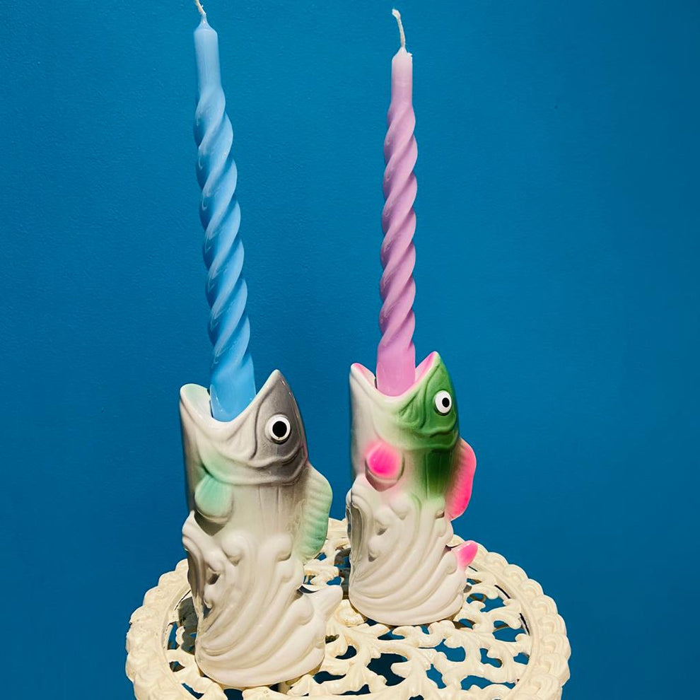 Ceramic Fish Candlestick Holder | Gift | Kitsch Kitchen | ad&i